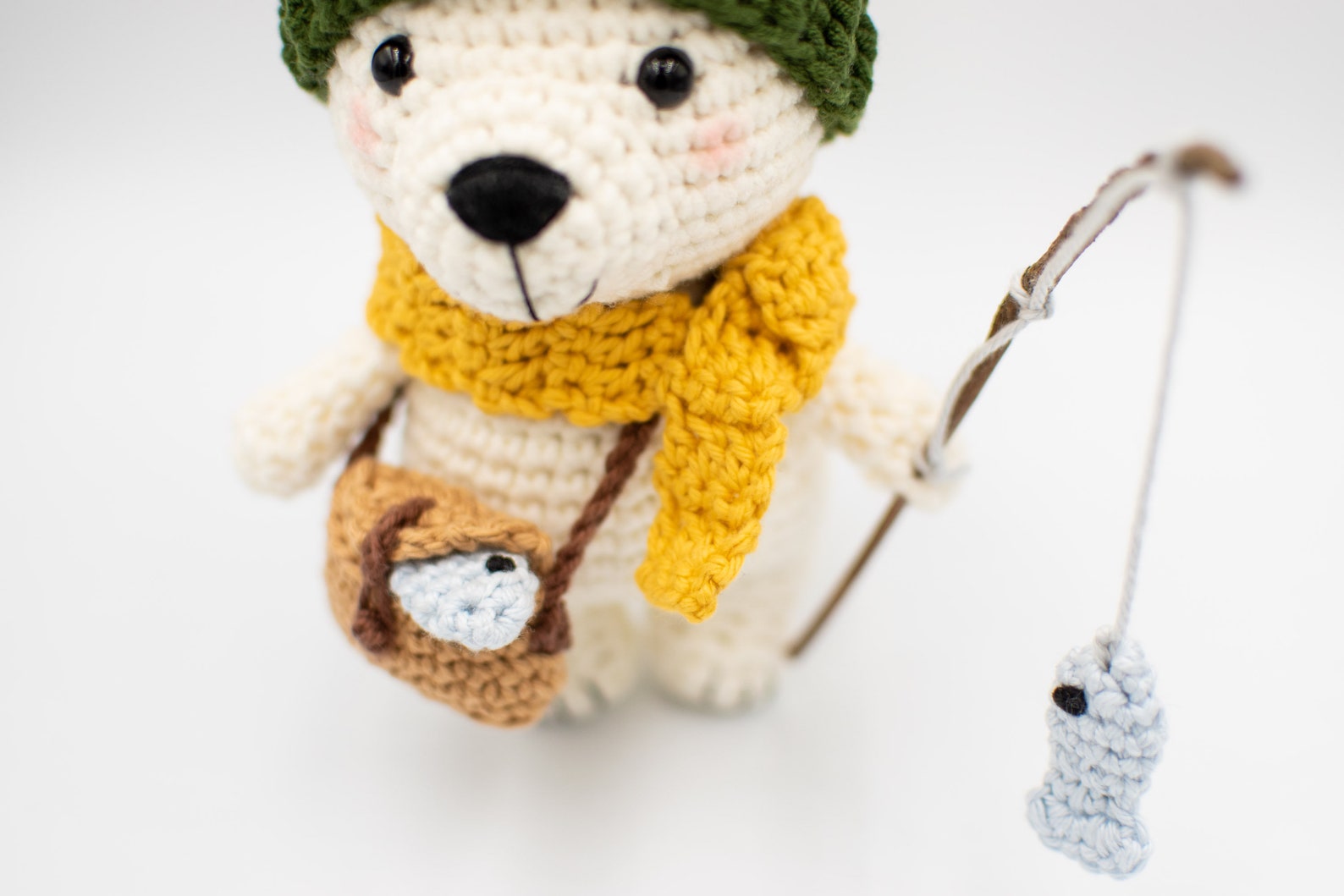 Bruno the Fishing Polar Bear Amigurumi Pattern, Crochet Bear Pattern ...