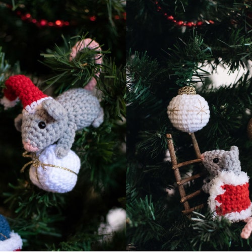 Christmas Mouse Amigurumi Pattern Christmas Mice Crochet - Etsy