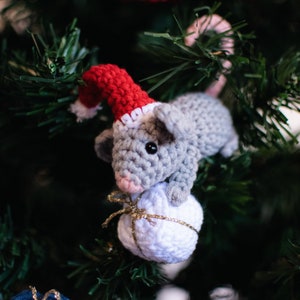 Christmas Mouse Amigurumi Pattern, Christmas Mice Crochet Pattern ...