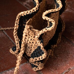 Raffia Summer Round Bag Crochet Pattern, Raffia Smart Casual Bali Bag ...