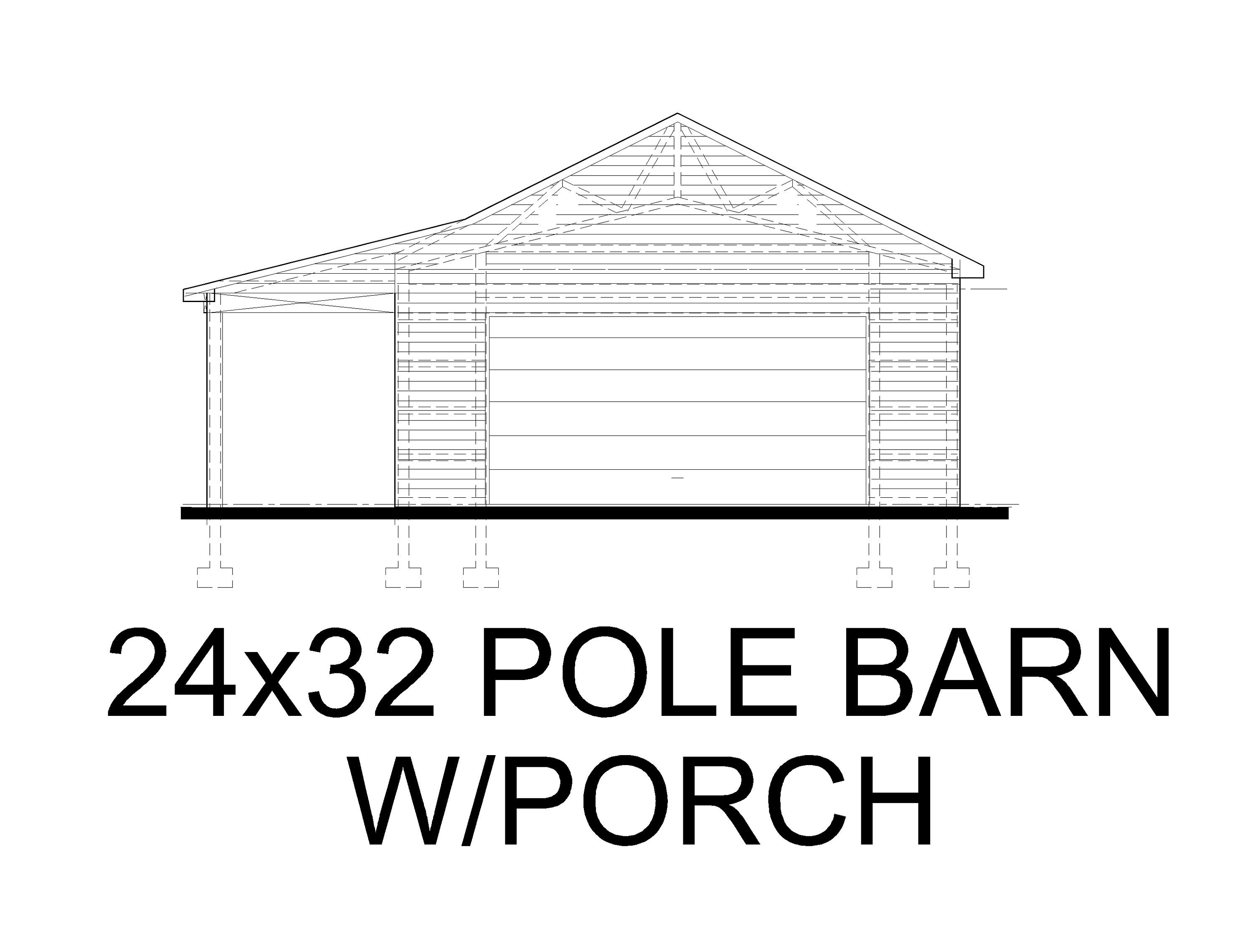 24x32 POLE BARN Plans-architectural Blueprints-vaulted Ceilings for Car ...