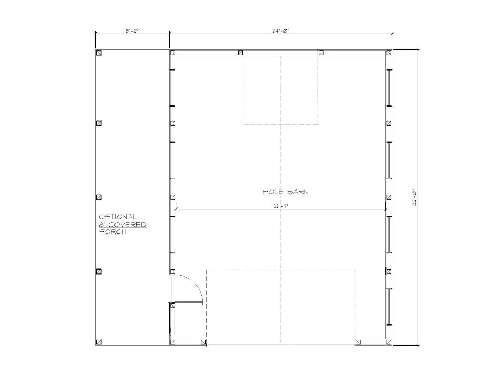 24x32 POLE BARN Plans-architectural Blueprints-vaulted Ceilings for Car ...