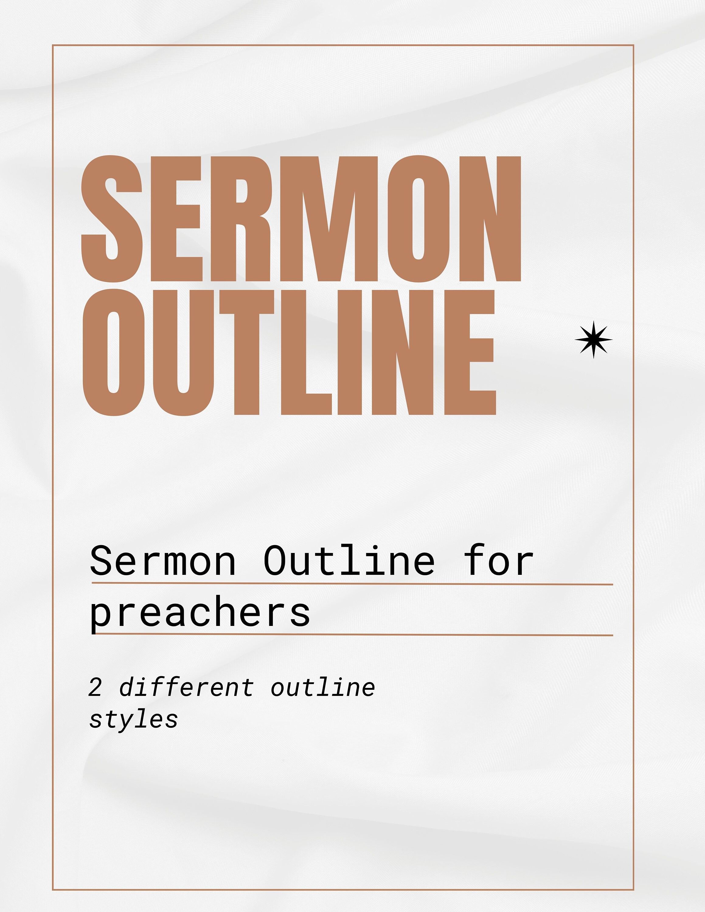 Semon Outline (printable) for Preachers - Etsy