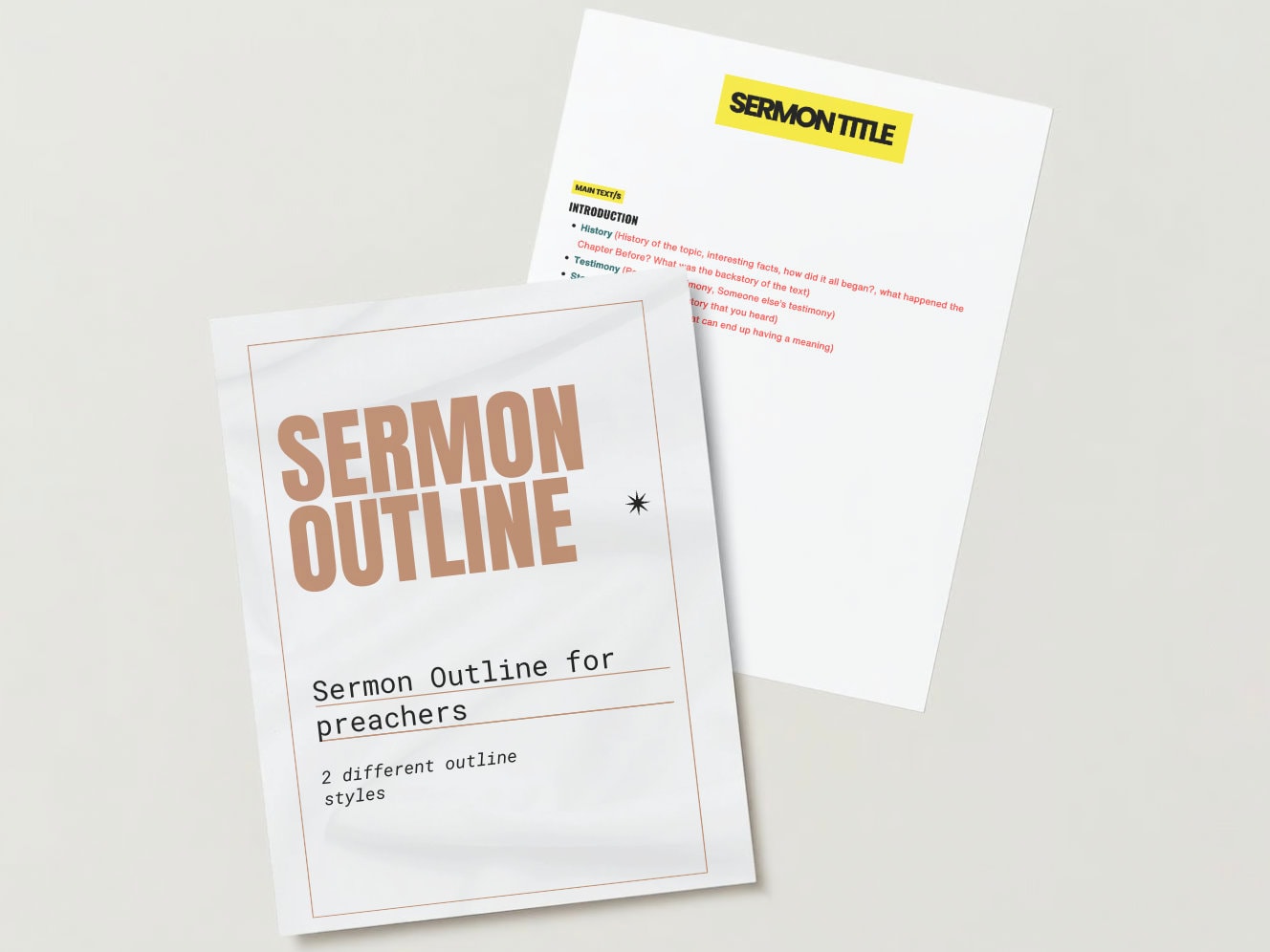 Semon Outline (printable) for Preachers - Etsy