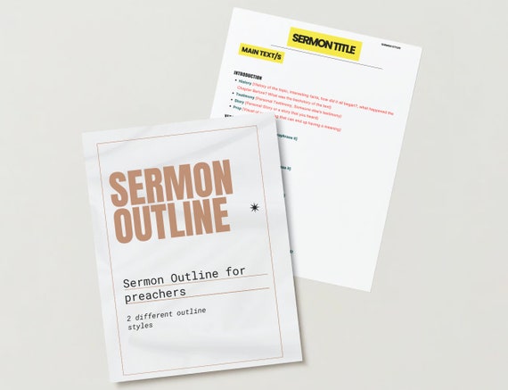 Printed Sermon Outlines Bible Study & Sermon Notes Series Blue