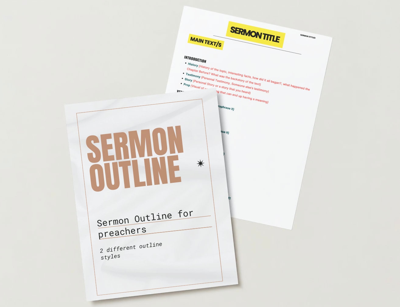 Semon Outline (printable) for Preachers - Etsy