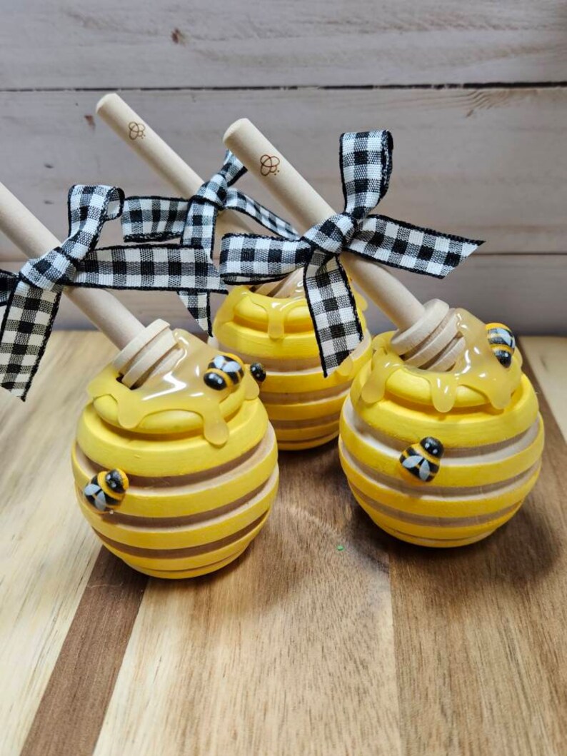 Mini Beehive With Dipper Faux Honey Mini Honey Pot - Etsy