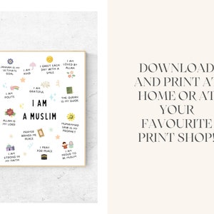 Islamic Affirmations Wall Art, Wall Art Printable, Muslim Affirmations ...