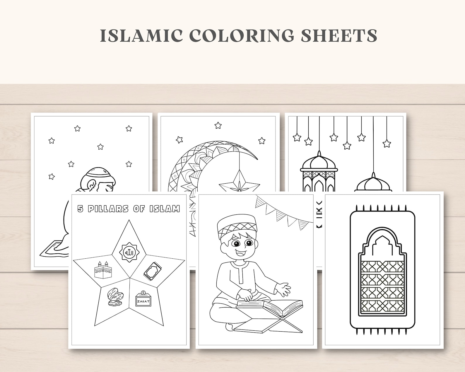 Islamic Activities Printable, Islamic Kids Activity, Islamic Coloring ...