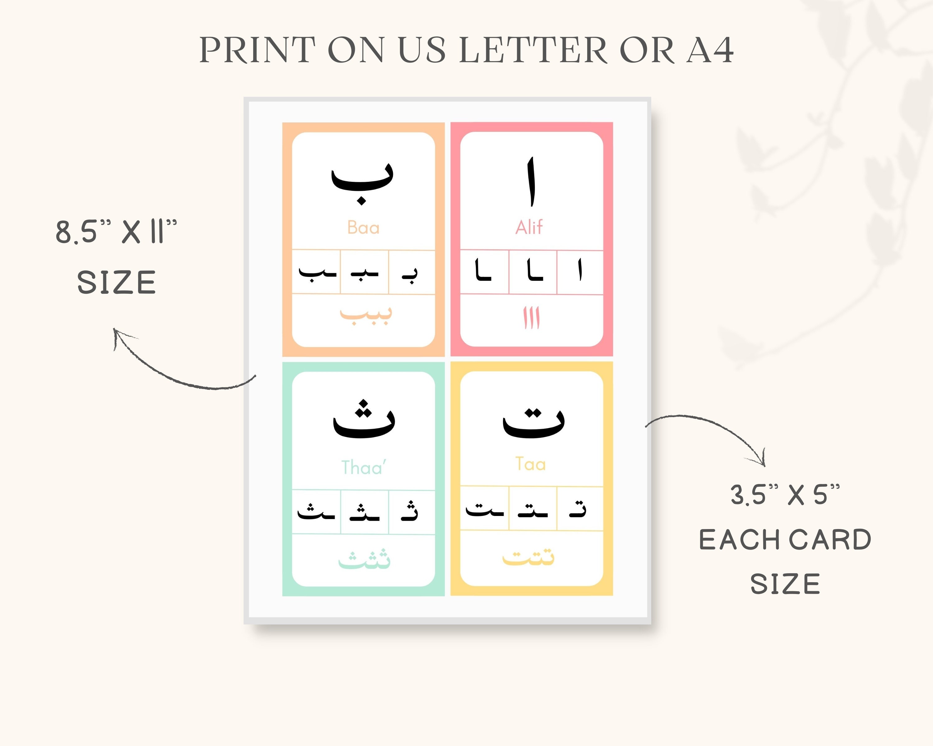 Arabic Alphabet Positions Arabic Letters Letter Position - Etsy Canada