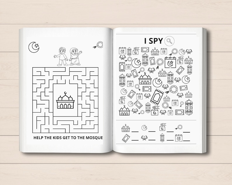 Islamic Activity Book Printable, Islamic Activities Printable, Islamic ...