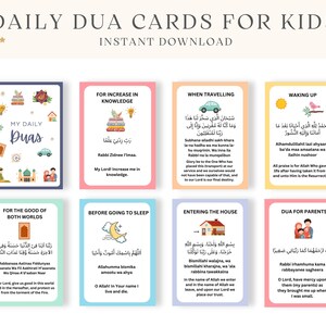 Kids Dua Cards Islamic Kids Printables Duas for Kids - Etsy UK