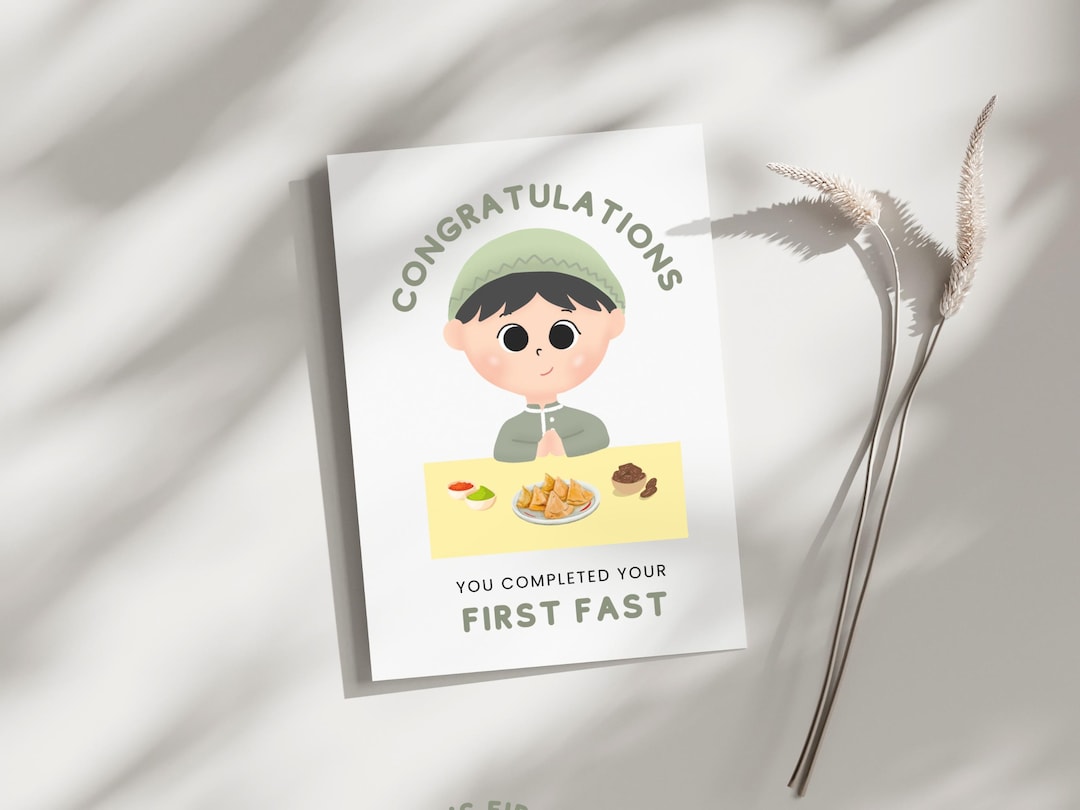 First Fast Card Printable, First Ramadan Kids, My First Fast, First ...