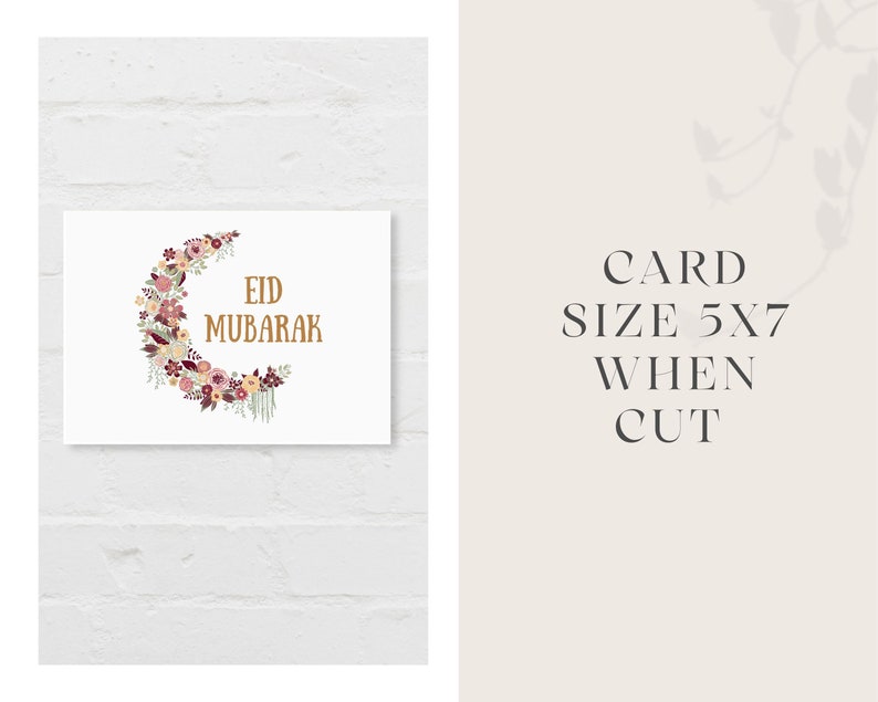 Eid Mubarak Card Printable Eid Card Digital Eid Greeting - Etsy