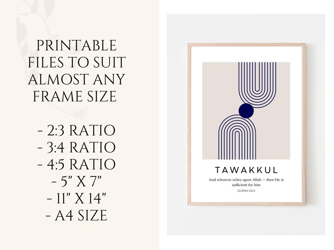 Islamic Wall Art Printable, Muslim Wall Art, Quran Wall Art Printable ...