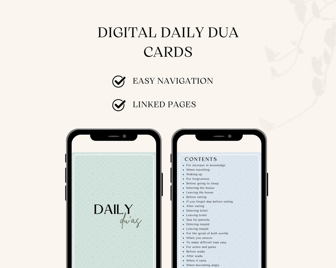 Daily Duas PDF, Digital Dua Cards, Islamic Duas, Dua Book, Prayer Cards ...