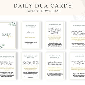 Dua Cards Printable Daily Duas Islamic Duas Dua Book - Etsy