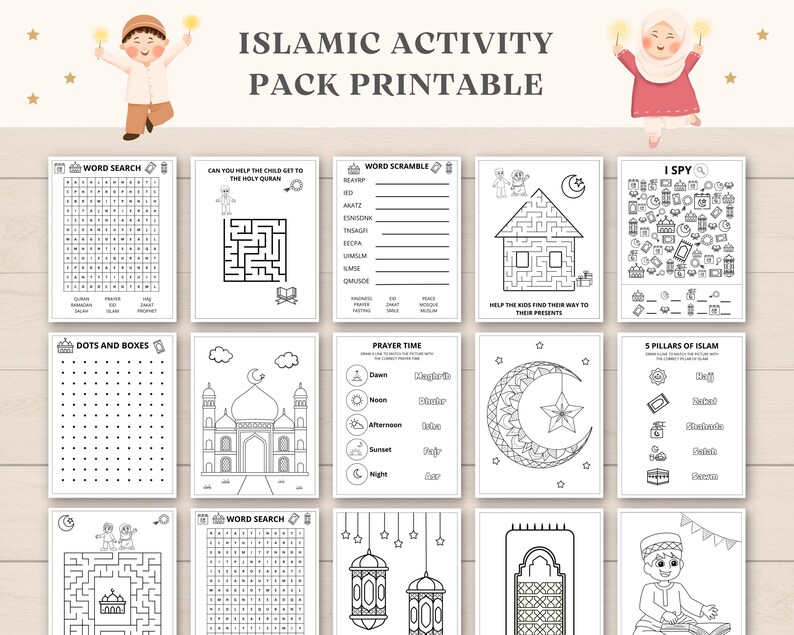 Islamic Activities Printable Islamic Kids Activity Islamic - Etsy