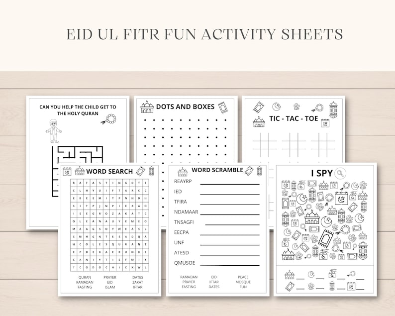Eid Ul Fitr Activity Eid Kids Activities Eid for Kids Eid - Etsy