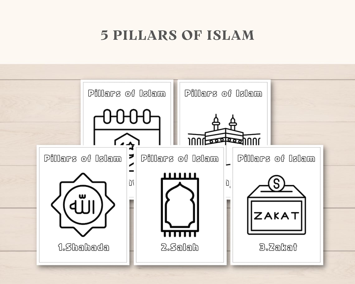 Islamic Coloring Pages, Easy Kids Coloring Printable, Ramadan Coloring ...