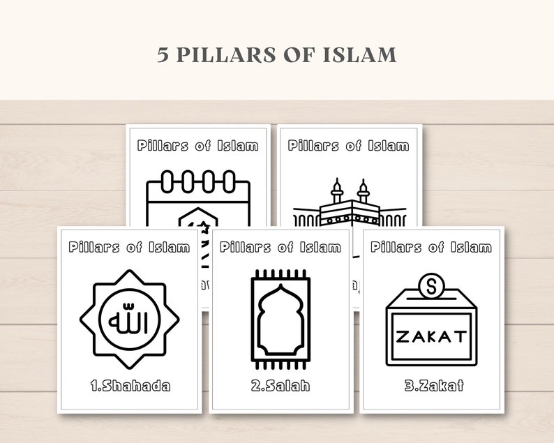 Islamic Coloring Pages, Easy Kids Coloring Printable, Ramadan Coloring ...