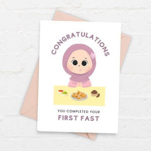 First Fast Card Printable, First Ramadan Kids, My First Fast, First ...