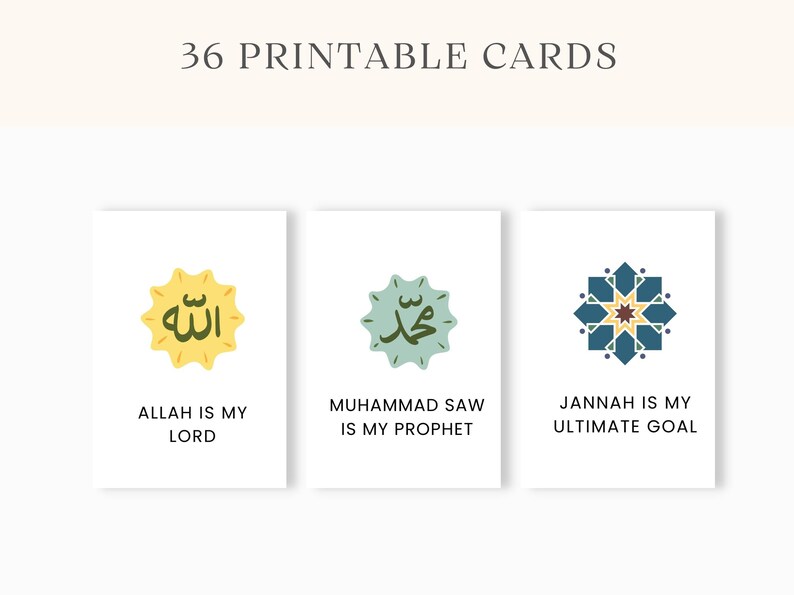 Islamic Affirmations Cards for Kids Muslim Affirmations - Etsy