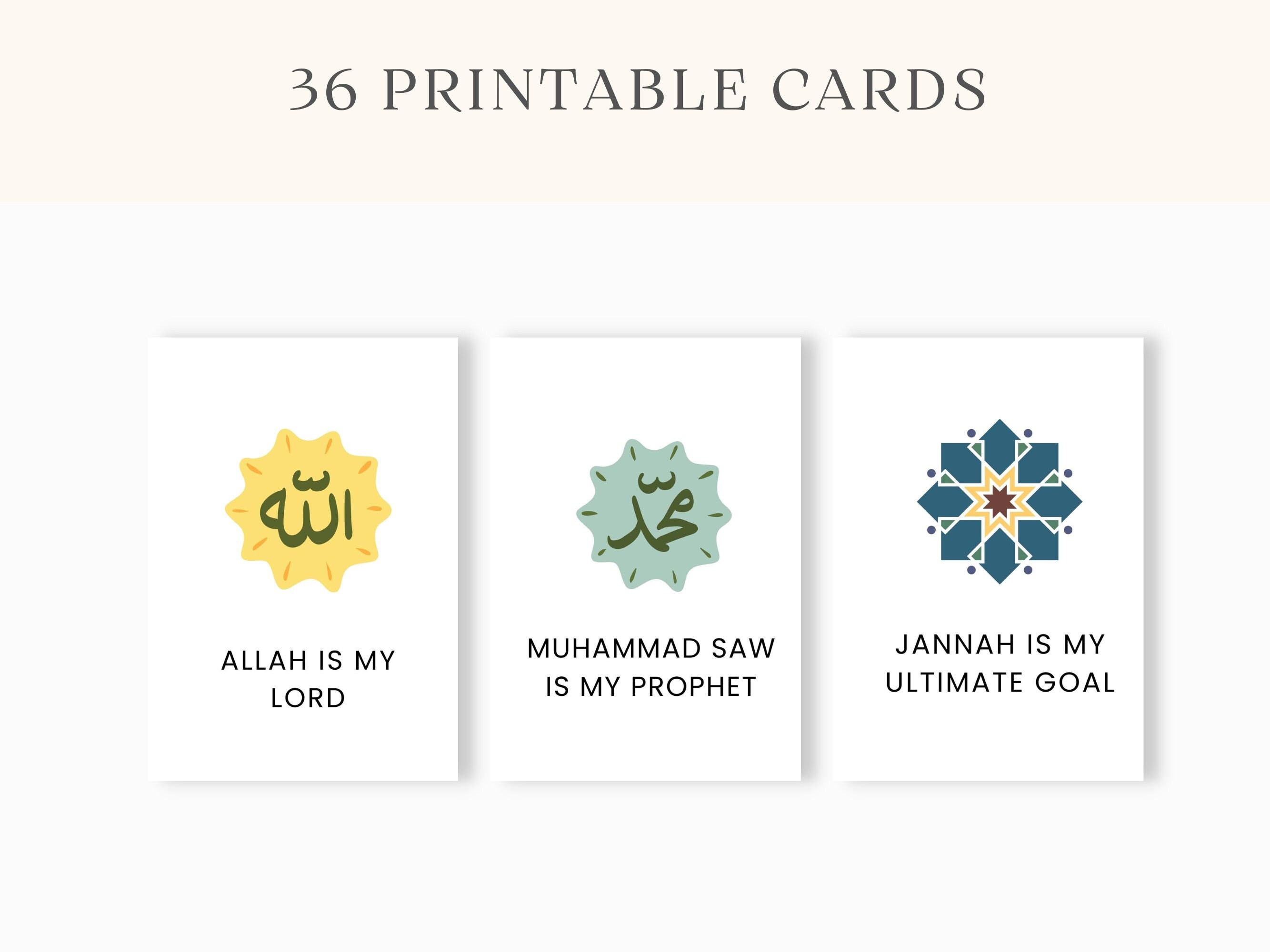 Islamic Affirmations Cards for Kids Muslim Affirmations - Etsy UK