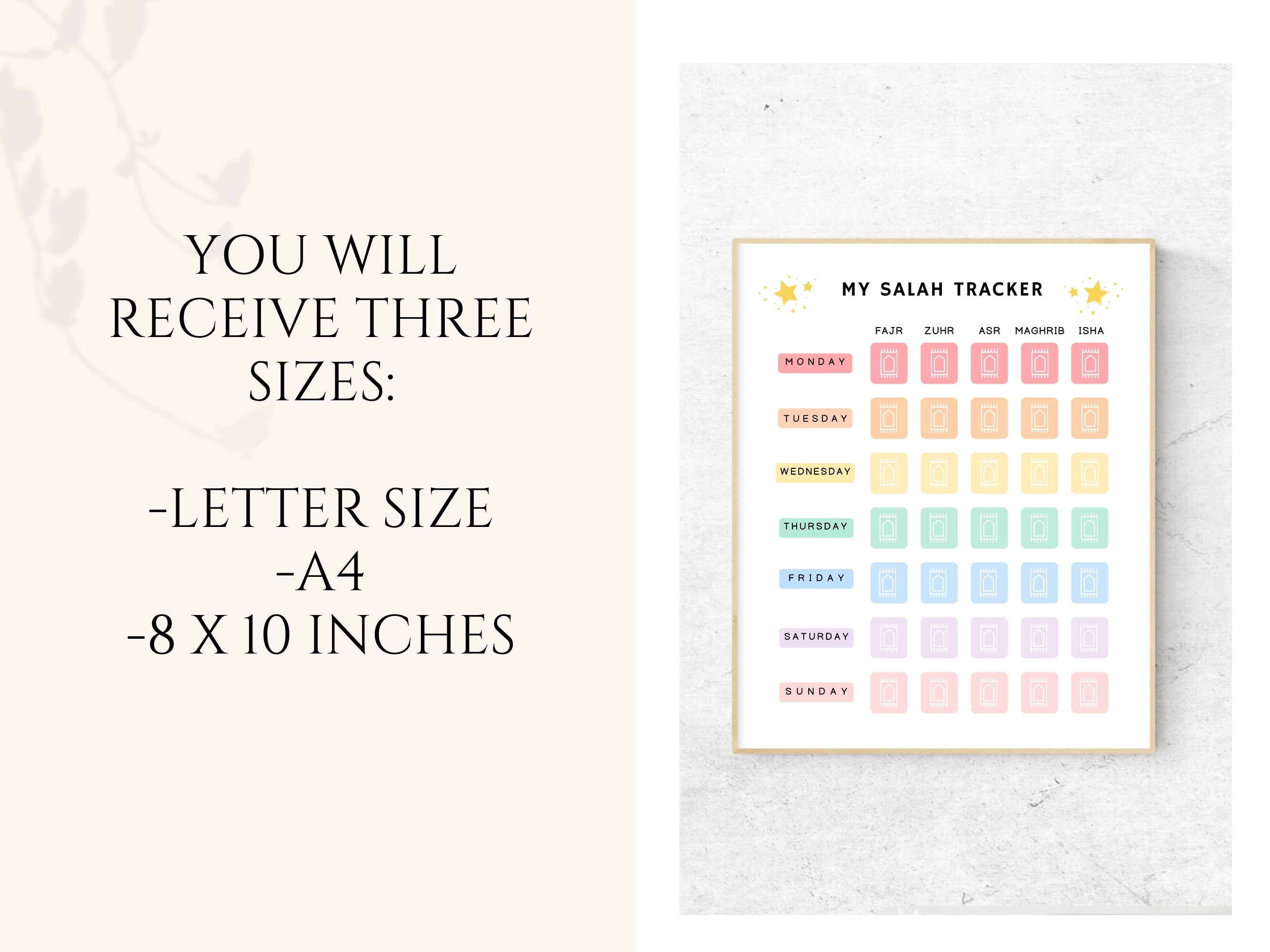 Islamic Salah Tracker, Prayer Tracker, Salah Tracker Printable, Daily ...