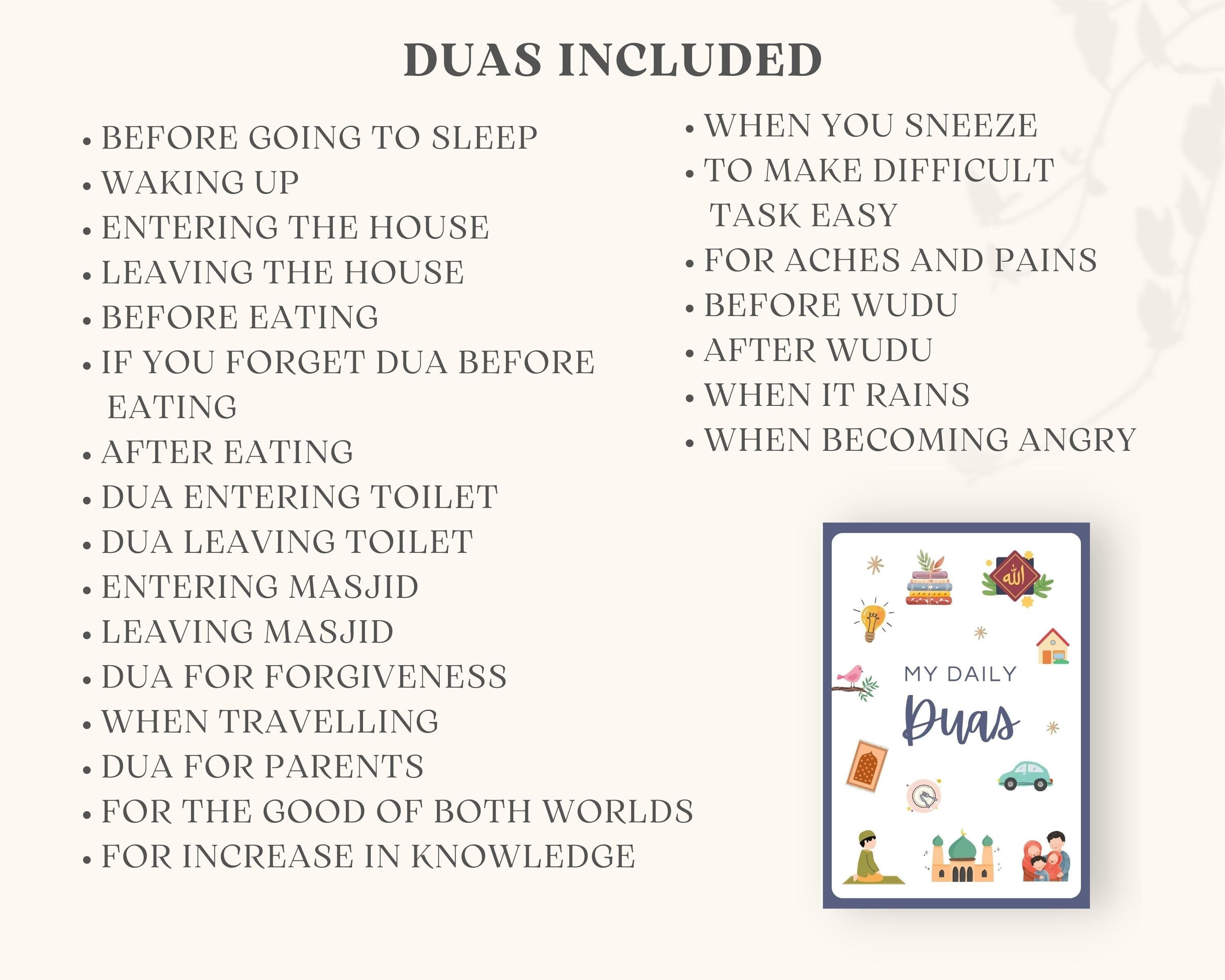 Kids Dua Cards Islamic Kids Printables Duas for Kids - Etsy UK