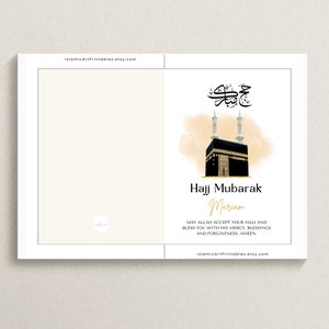 Hajj Mubarak PDF Card, Hajj Mubarak Card Printable, Hajj Mubarak, Hajj ...