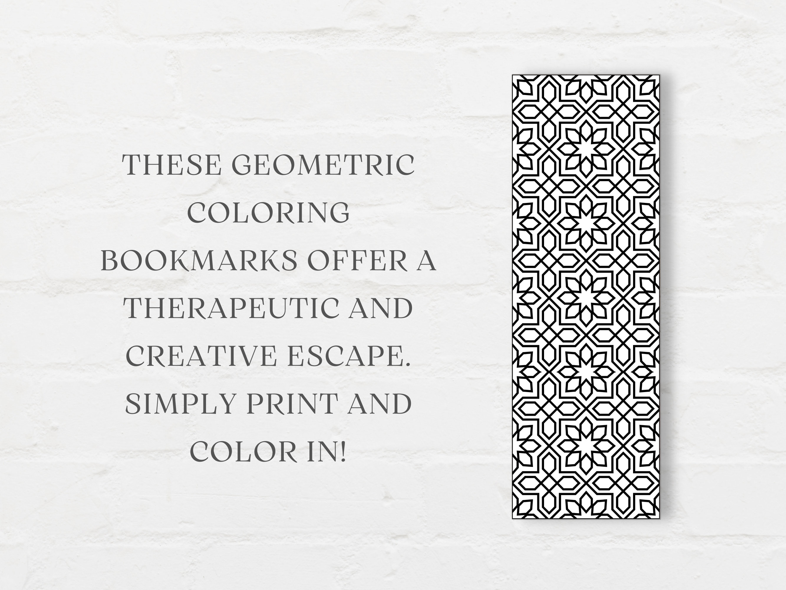 Coloring Bookmarks Printable, Islamic Coloring, Geometric Bookmarks ...