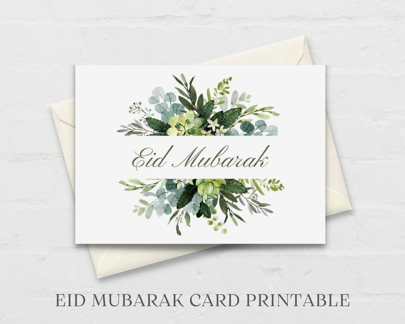 Eid Card Digital, Happy Eid Card, Eid Card Printable, Eid Mubarak Card ...