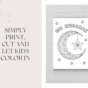 Eid Coloring Cards, DIY Eid Cards, Eid Card Printable, Eid Mubarak Card ...
