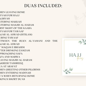 Hajj Dua Cards, Hajj Duas Printable, Duas for Hajj, Hajj Duas Book ...