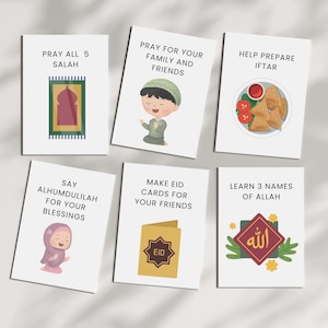 Good Deeds Cards Printable, Ramadan Cards, Ramadan Advent Cards, Kids ...
