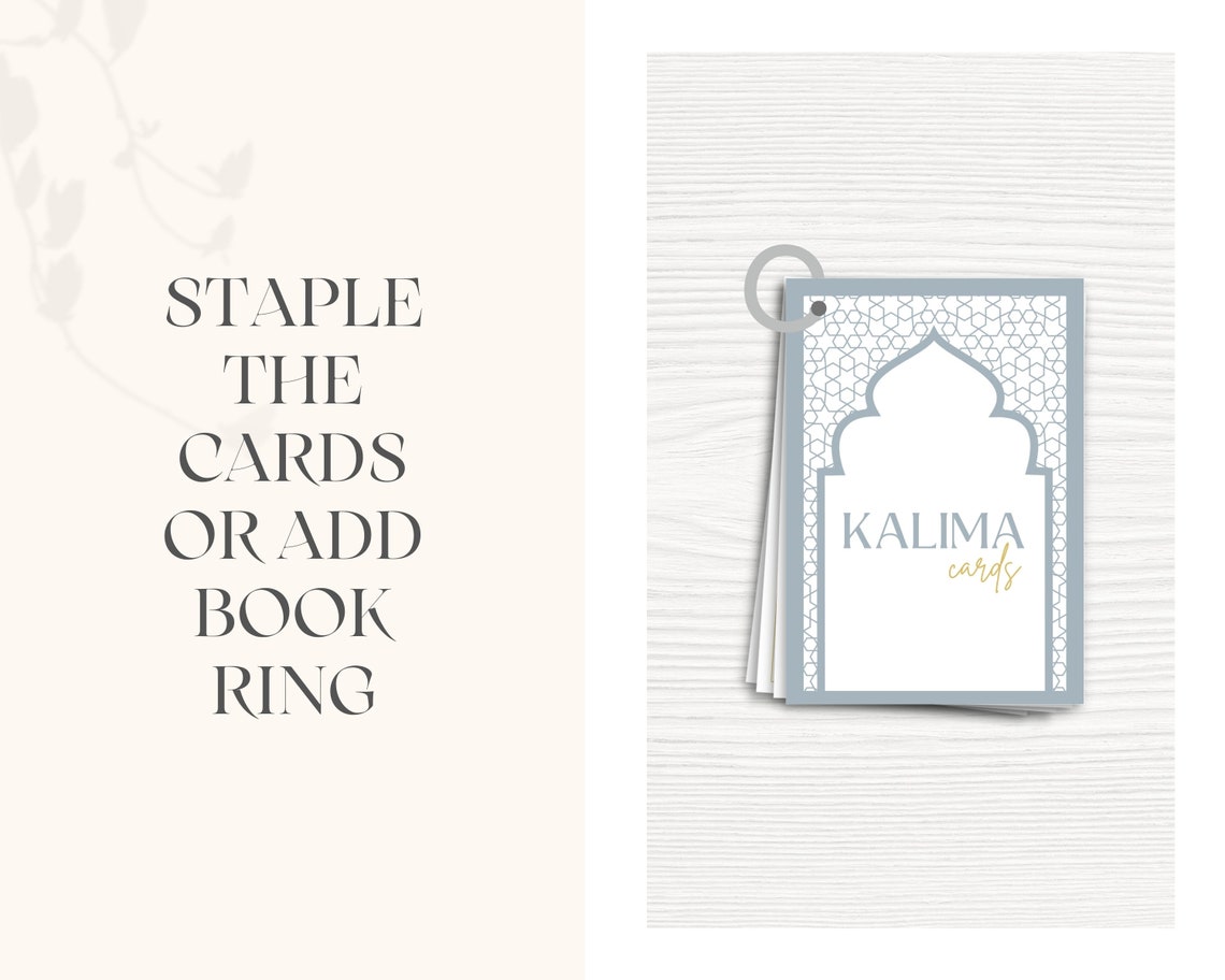 Kalima Flashcards the Six Kalimas Kalima of Islam Kalima - Etsy UK