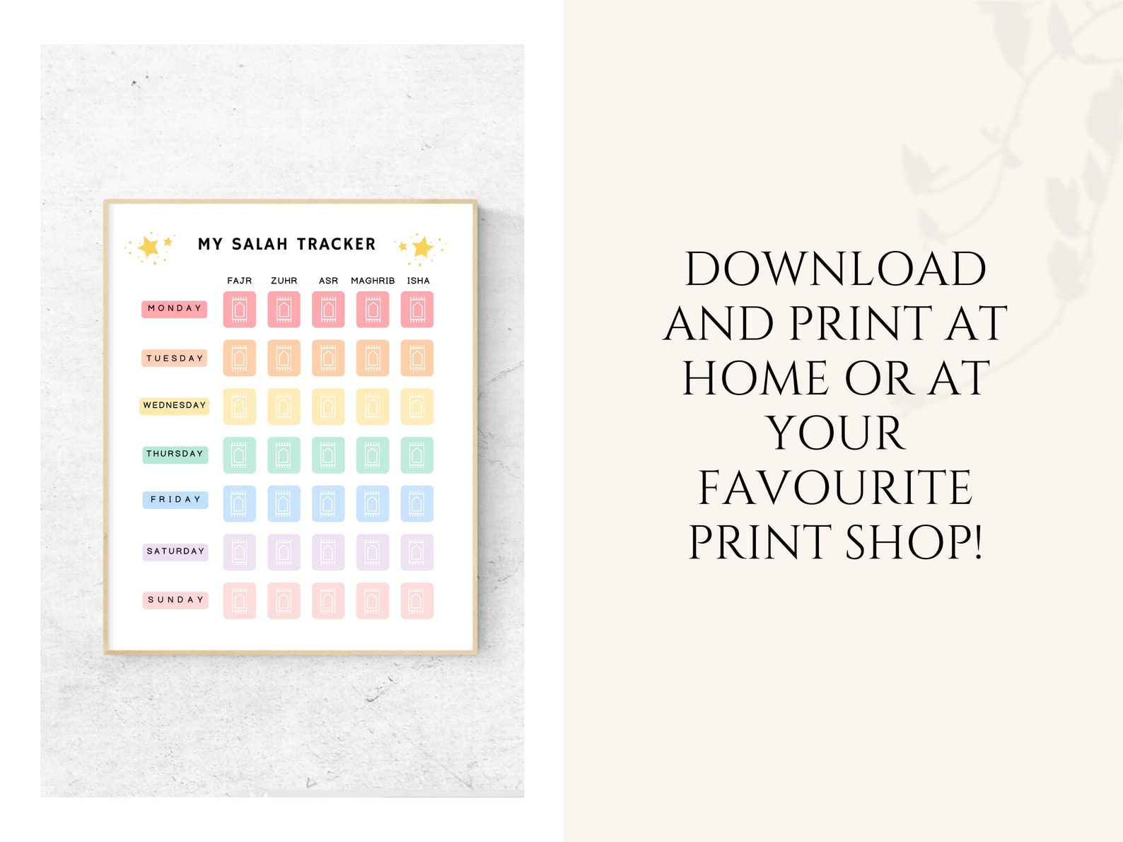 Islamic Salah Tracker, Prayer Tracker, Salah Tracker Printable, Daily ...