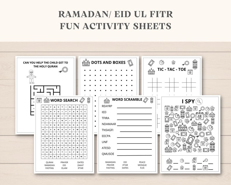 Ramadan Activity Printable Eid Activities Ramadan Activity - Etsy
