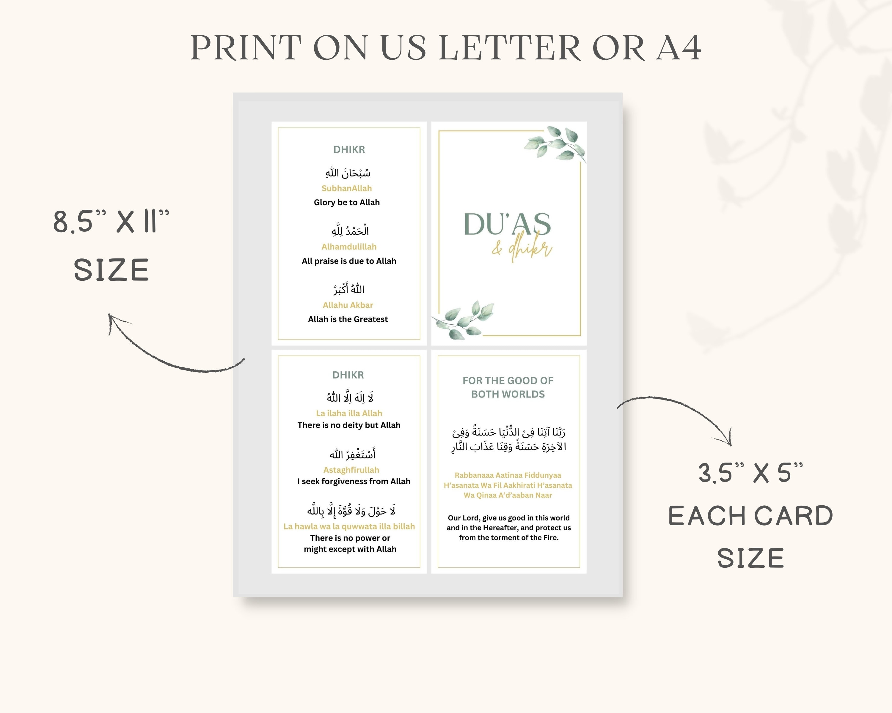 Dua Cards Islamic Duas Dua Cards Printable Dua Book Duas - Etsy
