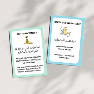 Kids Dua Cards, Islamic Kids Printables, Duas for Kids, Children Dua ...