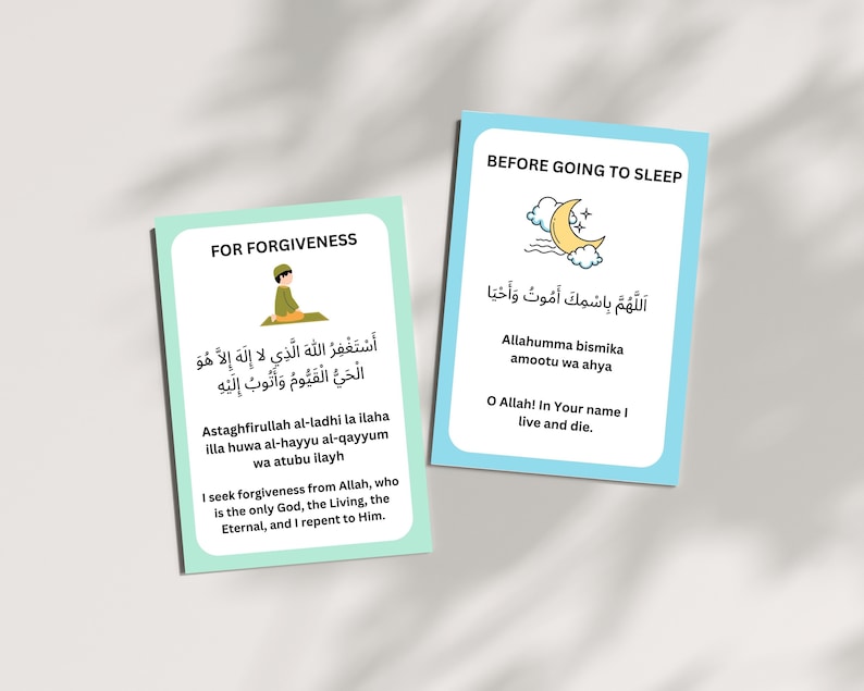 Kids Dua Cards, Islamic Kids Printables, Duas for Kids, Children Dua ...