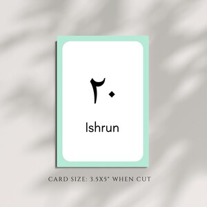 Arabic Number Flashcards, Arabic Numerals, Learn Arabic Numbers, Arabic ...