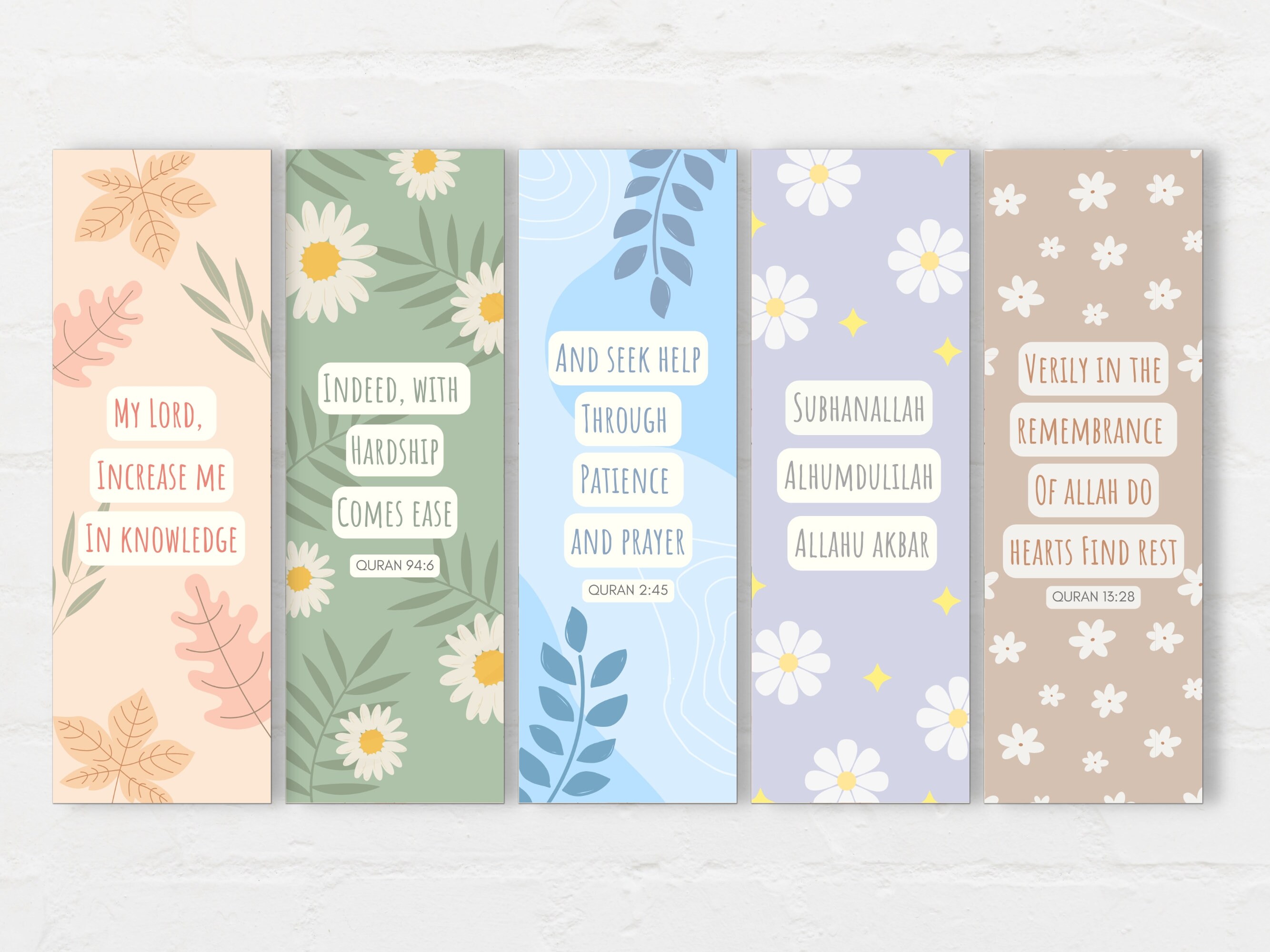 Islamic Bookmarks Printable, Islamic Gift, Printable Bookmarks, Muslim ...