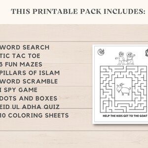 Eid Ul Adha Activity, Eid Activity Printable, Hajj Kids Activity, Eid ...