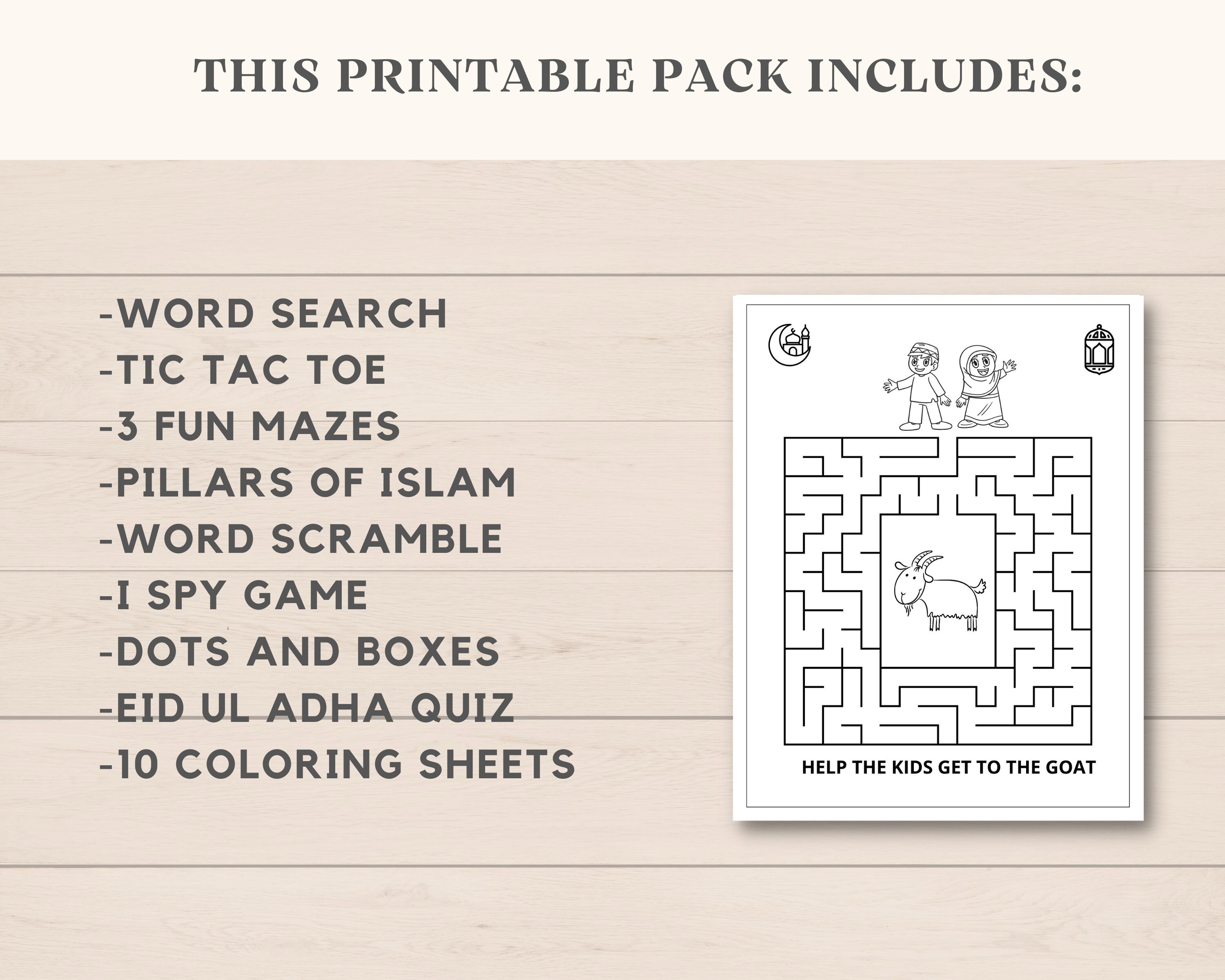 Eid Ul Adha Activity Eid Activity Printable Hajj Kids - Etsy