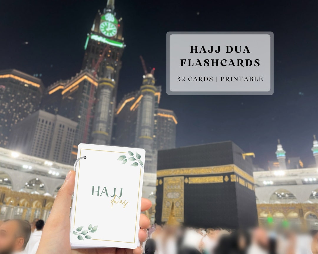 Hajj Dua Cards, Hajj Duas Printable, Duas for Hajj, Hajj Duas Book ...
