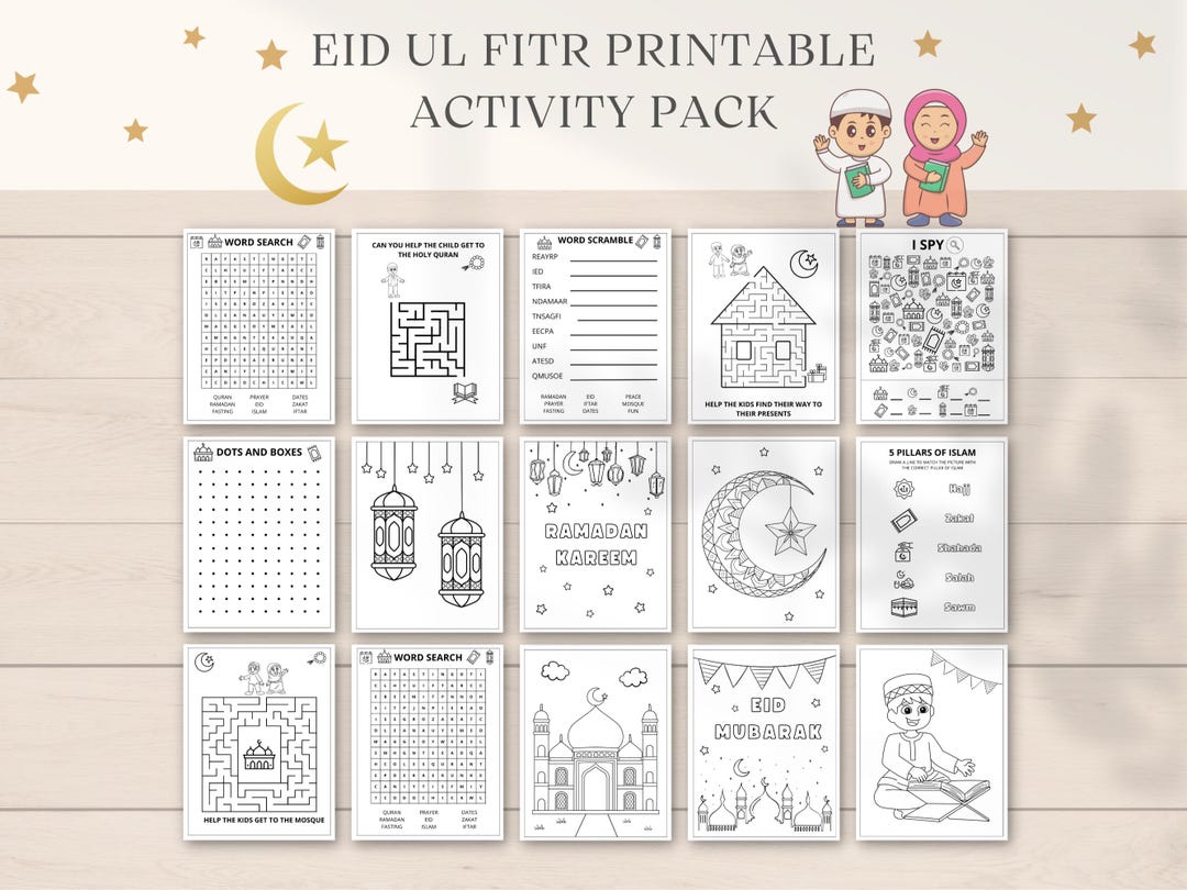 Eid Ul Fitr Activity, Eid Kids Activities, Eid for Kids, Eid Printables ...