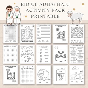 Eid Ul Adha Activity, Eid Activity Printable, Hajj Kids Activity, Eid ...