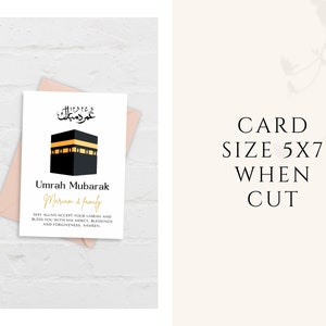 Personalised Umrah Card, Umrah Mubarak Card, Umrah Card Printable ...